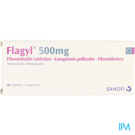 Pharmacie Parent SRL : Home > Substances actives - M - Métronidazole - FLAGYL 500 MG 20 COMP
