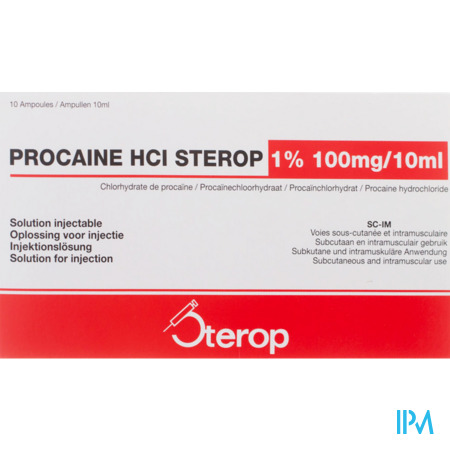 Apotheek Meysen Peer 3990 Peer : Home > PROCAINE HCL STEROP 1% 10 ML 10 AMP