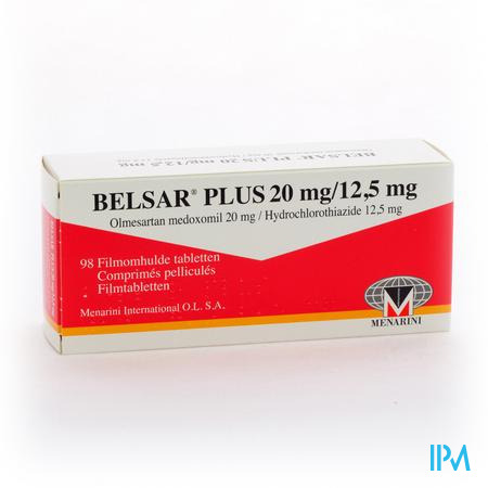 Pharmacie Meysen SPRL 3990 Peer : Home > BELSAR PLUS 20MG/12,5MG 98 COMP