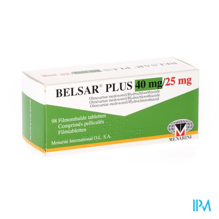 Apotheek Meysen Peer 3990 Peer : Home > BELSAR PLUS 40MG/25MG 98 TABL